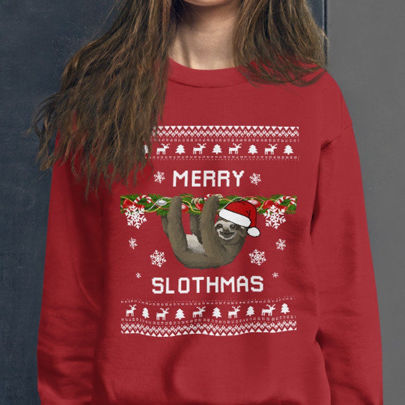 Christmas Sloth Jumper - Etsy