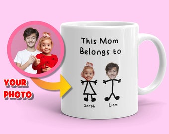 Personalized Kid's Drawing for Mom Printed on Mug Custom | Etsy