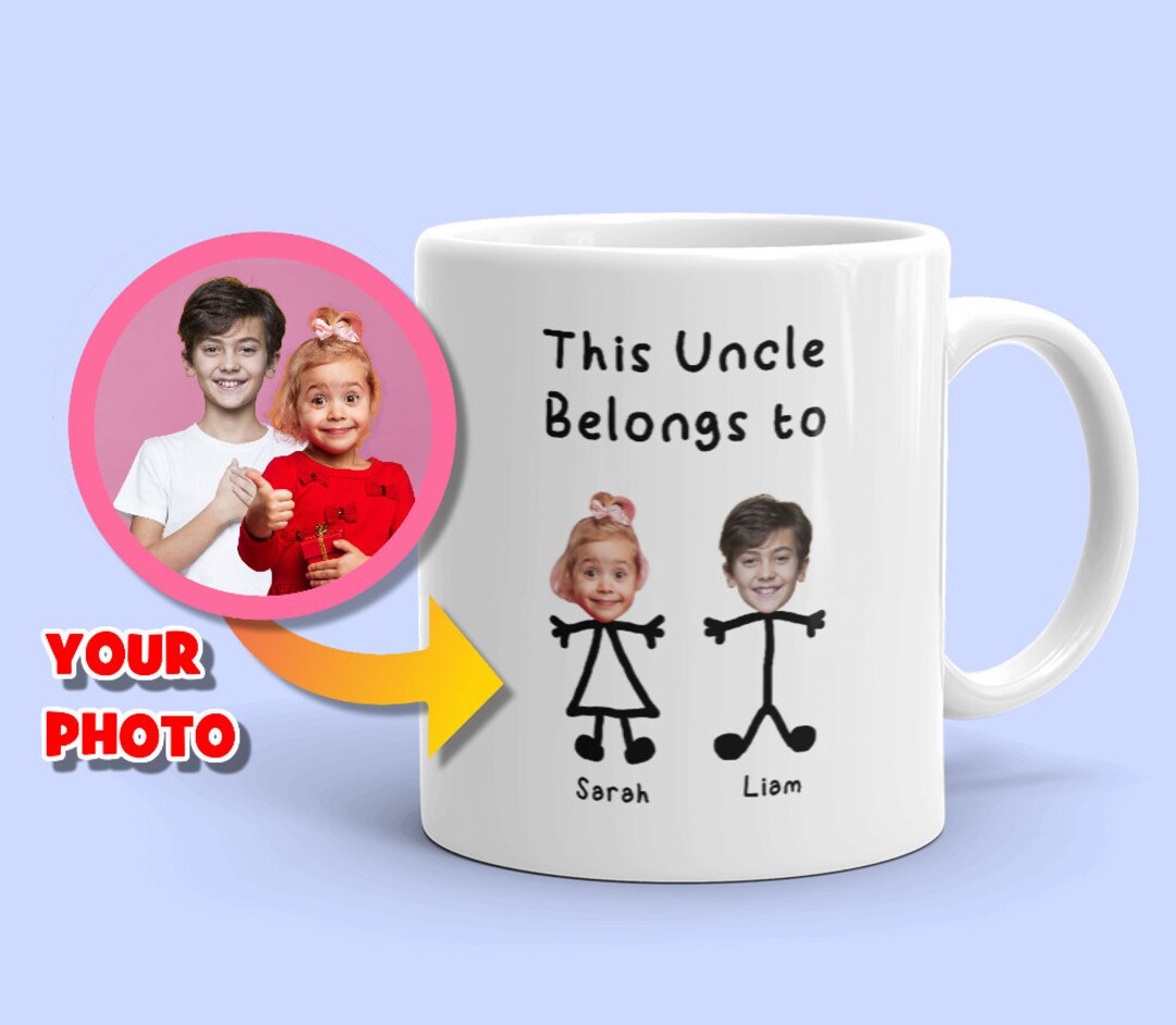 Personalized Uncle Coffee Mug, Uncle Gift From Nephew, Custom Photo Mug ...