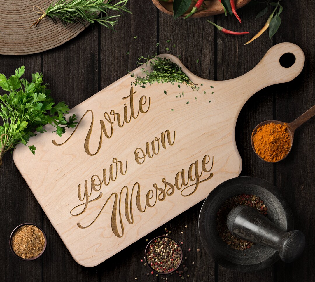Write Your Own Custom Message on Cutting Board, Personalized Text ...