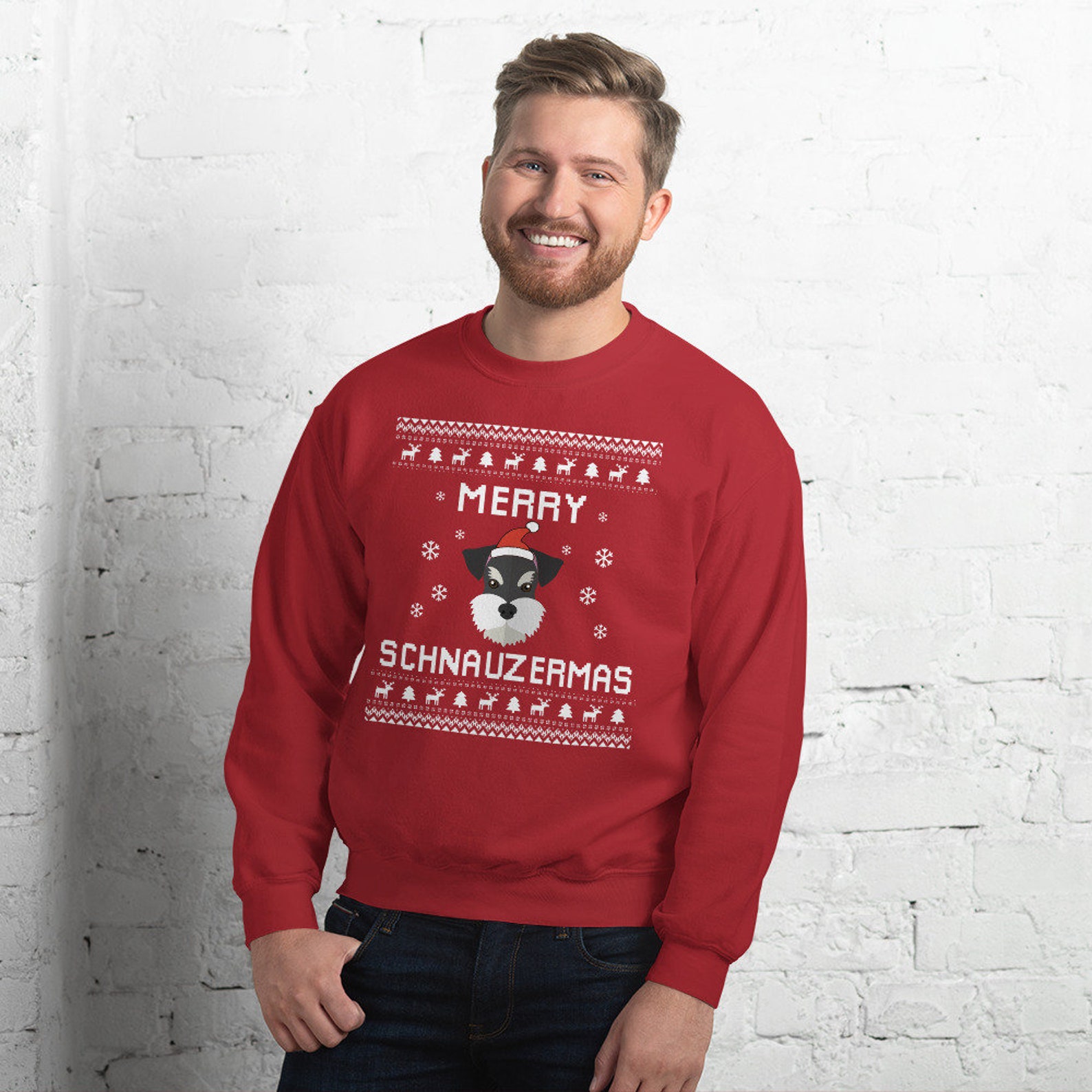 Schnauzer Christmas Sweater Schnauzer Dog Ugly Xmas - Etsy