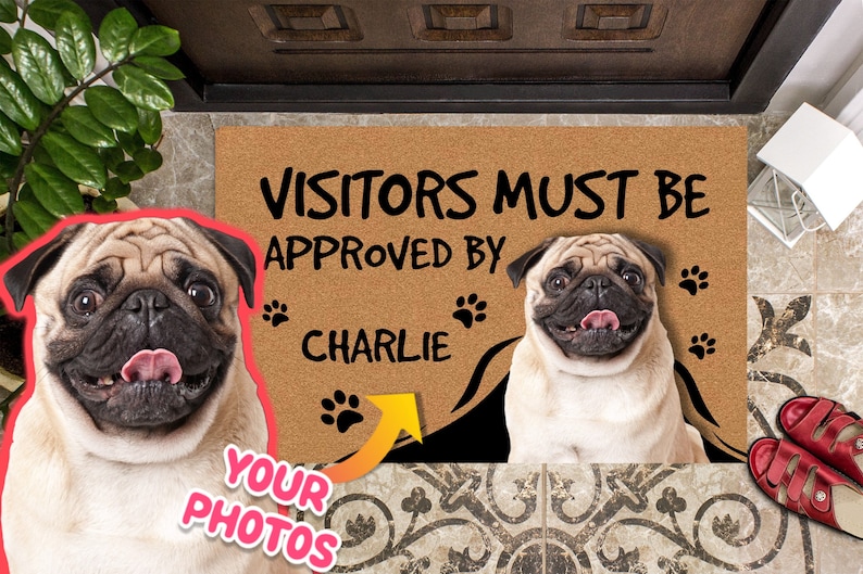Custom Dog Doormat Dog Face Picture Door Mat Personalized | Etsy