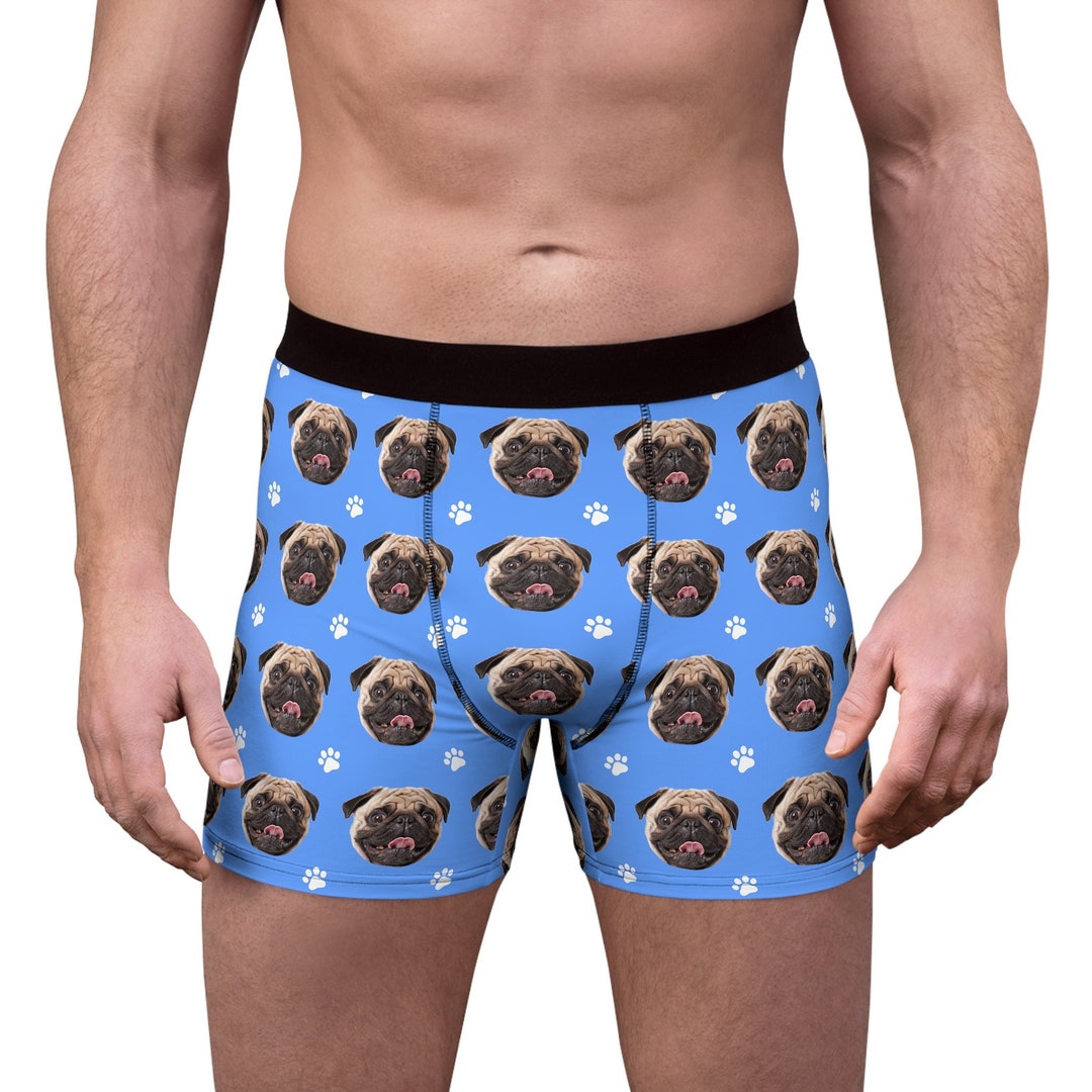 Personalized Dog Boxer Briefs With Custom Dog Face Photo, Men's ...
