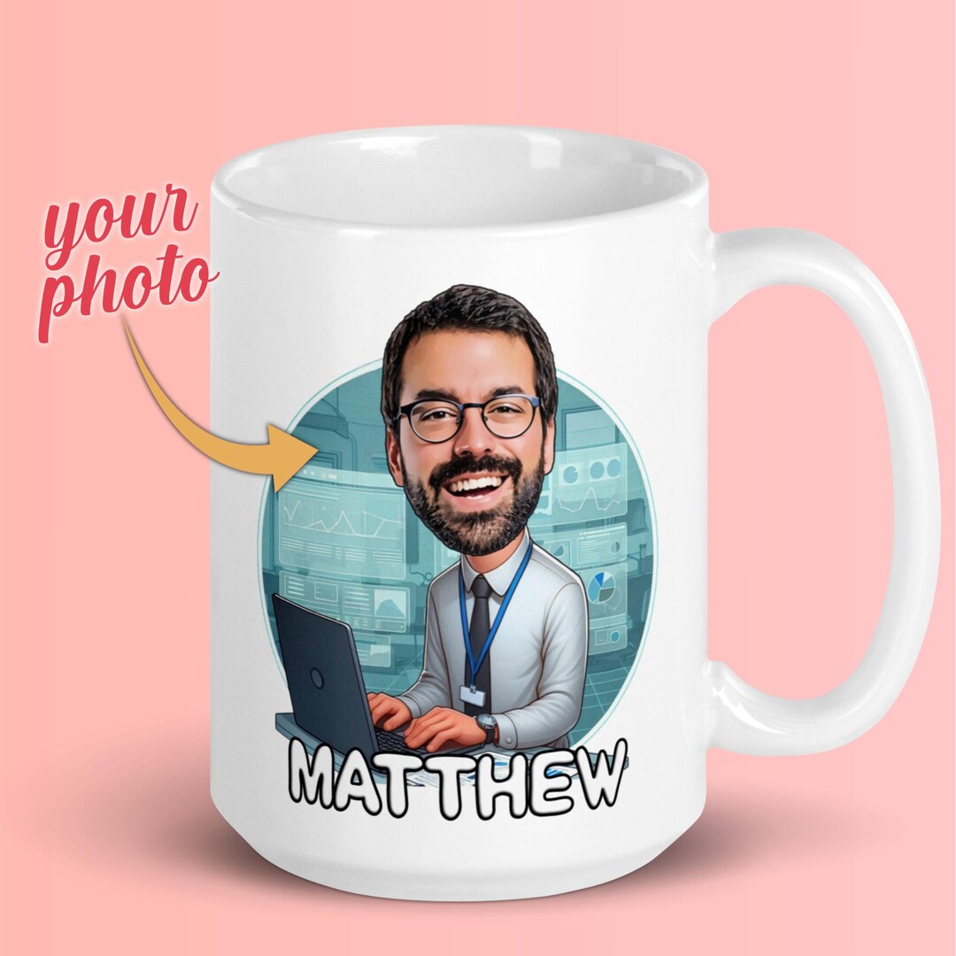Personalized Data Analyst Mug, Custom Data Analystcaricature Mug ...