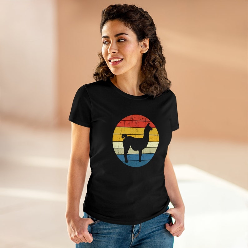 Vintage Llama Retro Sunset T-shirt Llama Lover T-shirt Gift - Etsy