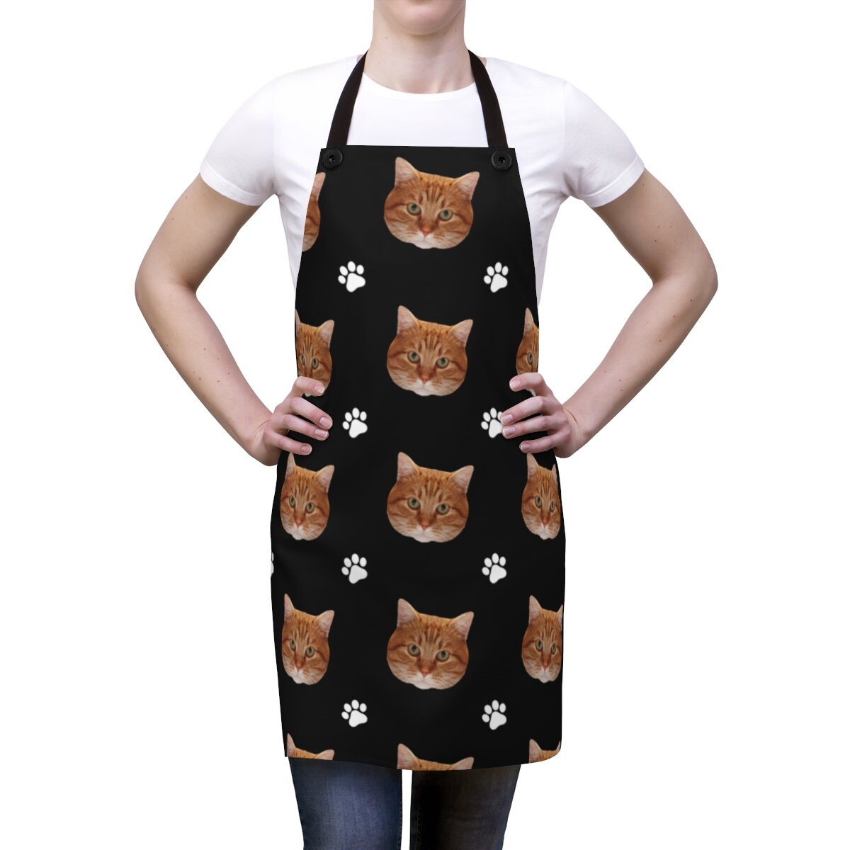 Personalized Cat Picture Apron Funny Cat Lover Apron Custom - Etsy