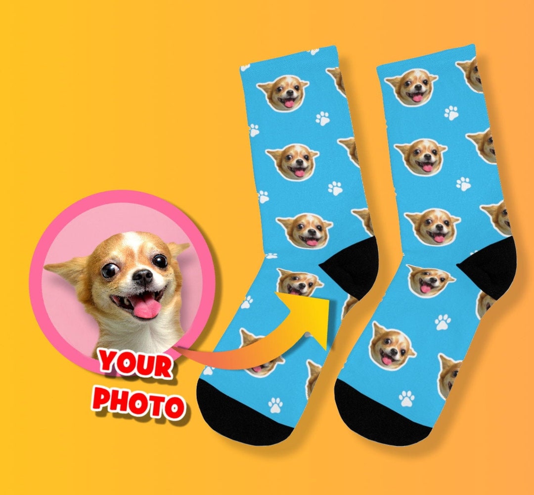 Custom Dog Face Socks, Personalized Dogs Picture Socks, Custom Dog ...