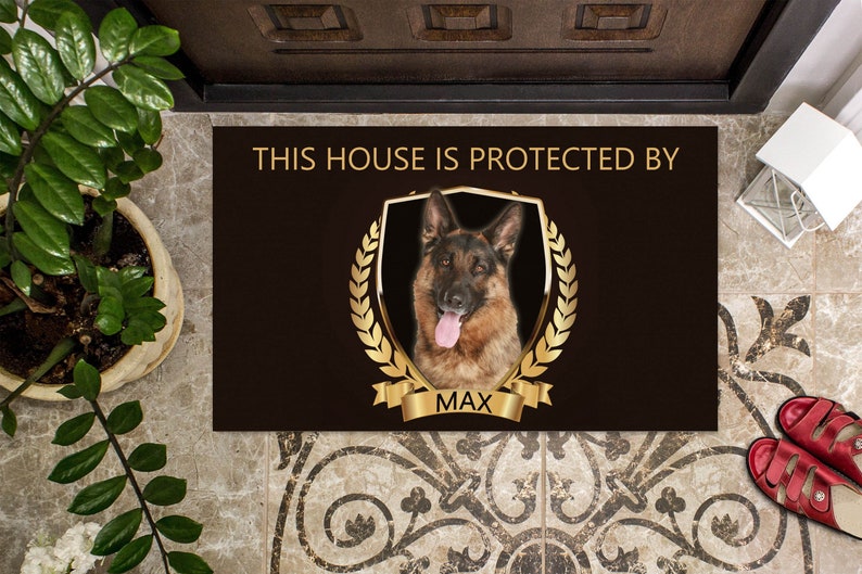 Custom German Shepherd Doormat Personalized Dog Photo Mat | Etsy