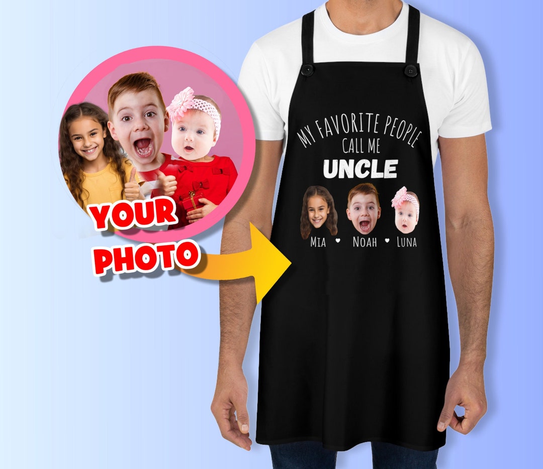 Personalized Uncle Apron Gift From Niece or Nephew, Custom Grill Apron ...