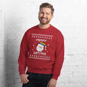 Gay Christmas Sweater, Gay Ugly Xmas Sweatshirt, Gay Queer Christmas ...