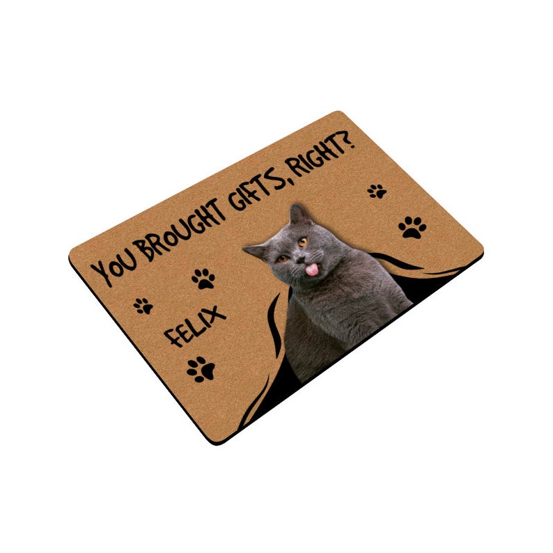 Custom Cat Face on Doormat Personalized Gift for Cat Owners - Etsy