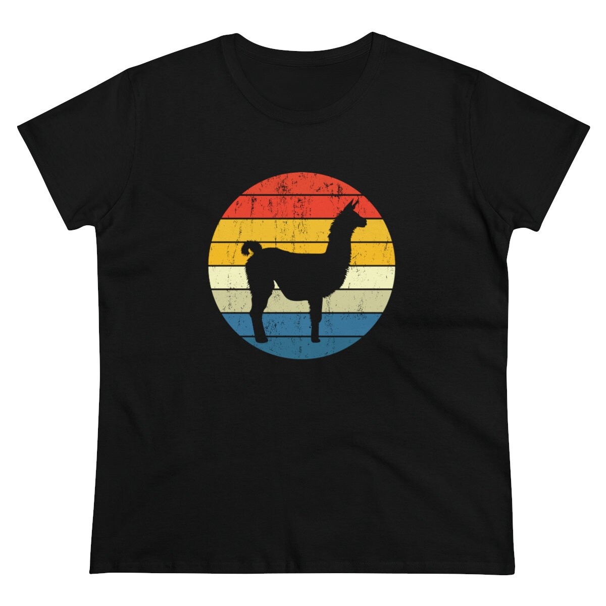 Vintage Llama Retro Sunset T-shirt Llama Lover T-Shirt Gift | Etsy
