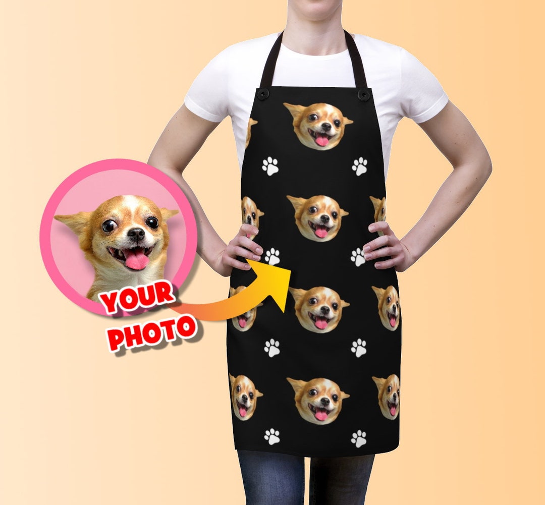 Personalized Dog Photo Apron, Apron With Dog's Picture, Custom Gift for ...