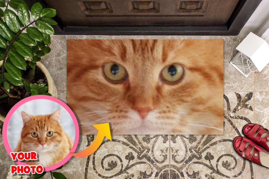 Custom Cat Photo Doormat, Cat's Picture on Doormat, Personalized Gift ...