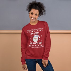 Trans Christmas Sweater, Transgender Ugly Xmas Sweatshirt, MTF ...