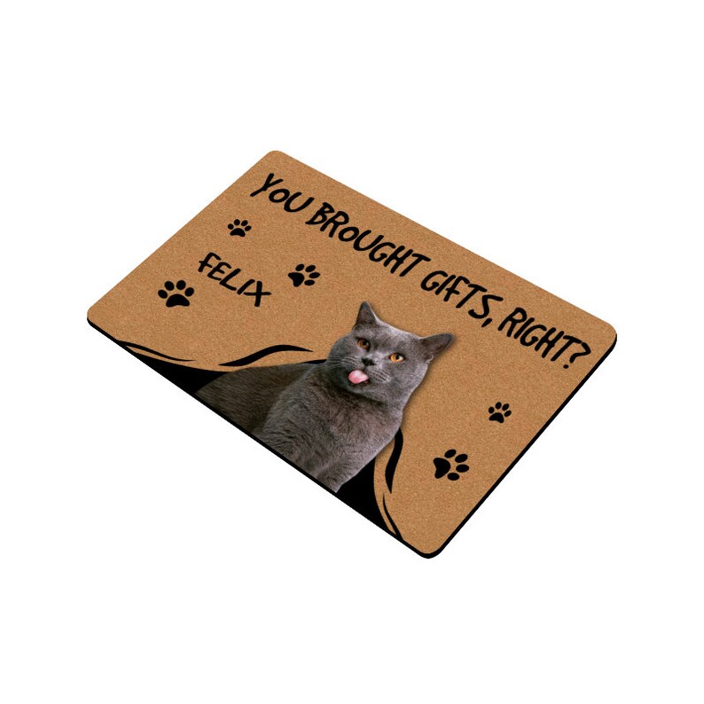 Custom Cat Face on Doormat Personalized Gift for Cat Owners - Etsy