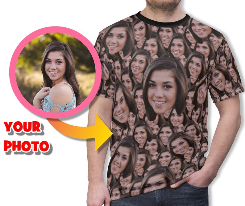 Custom Photo Face on T-shirt Personalized Father's Day - Etsy