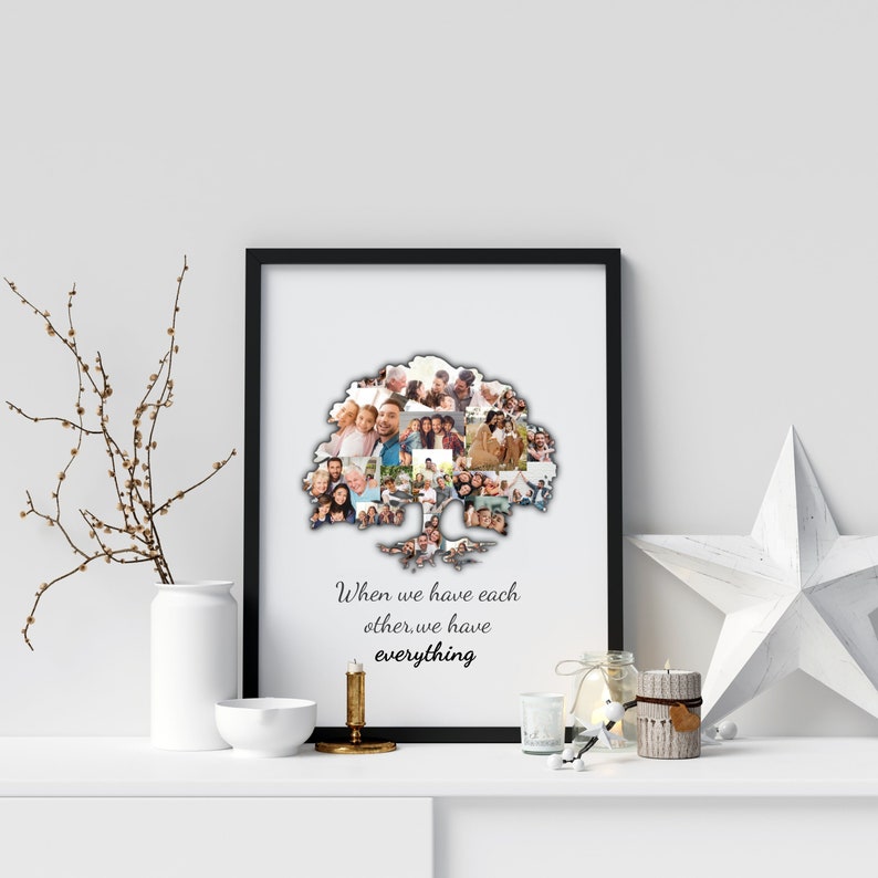 Custom Family Tree Picture Framed Poster Personalized Family | Etsy