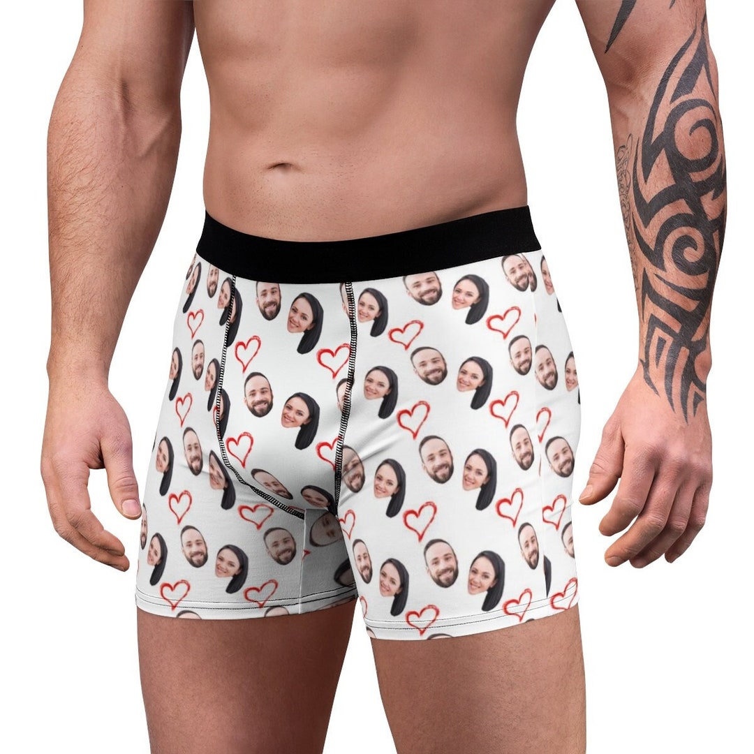 Anniversary Day Custom Face Boxers, Personalized Underwear for Men ...