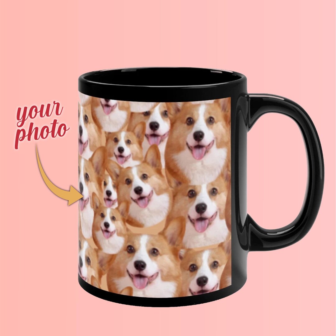 Personalized Dog Face Photo Mug, Dog Mother's Day Mug, Custom Dog Photo ...