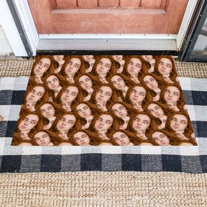 Personalized Funny Face Photo Doormat, Put Your Face Picture on Welcome ...