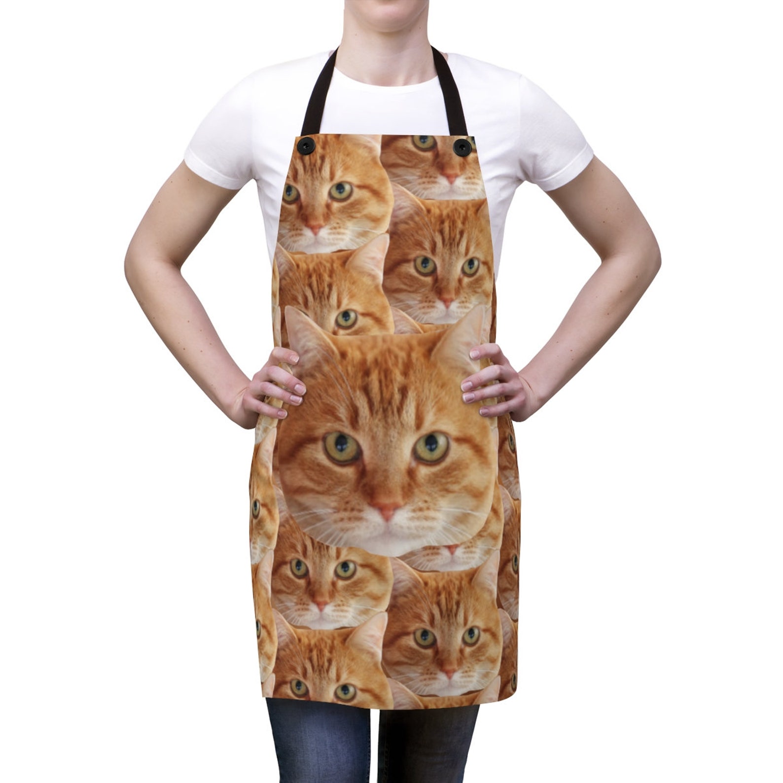 Custom Cat Photo Apron Funny Cat Lover Apron Personalized - Etsy
