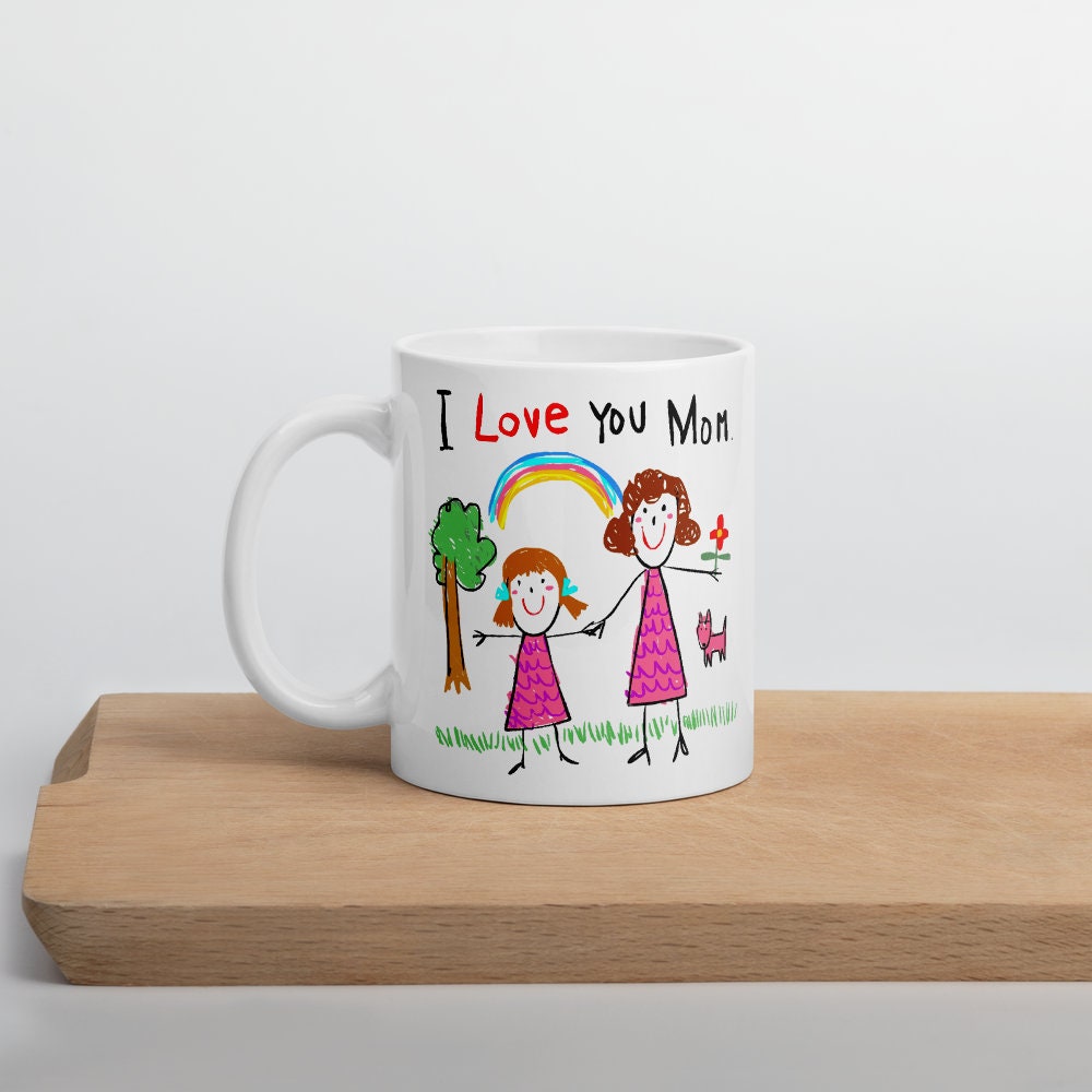Personalized Kid's Drawing for Mom Printed on Mug Custom | Etsy