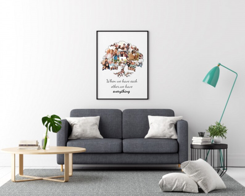 Custom Family Tree Picture Framed Poster Personalized Family | Etsy