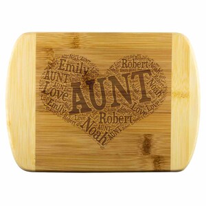 Custom Engraved Aunt Wort Art Cutting Board, Personalized Aunt's Day ...