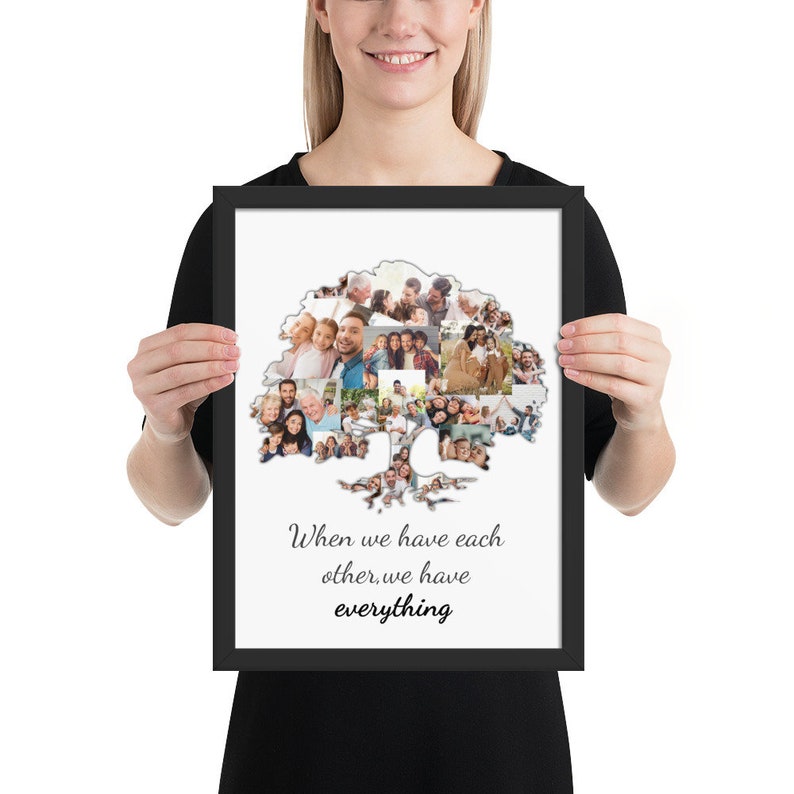 Custom Family Tree Picture Framed Poster Personalized Family | Etsy