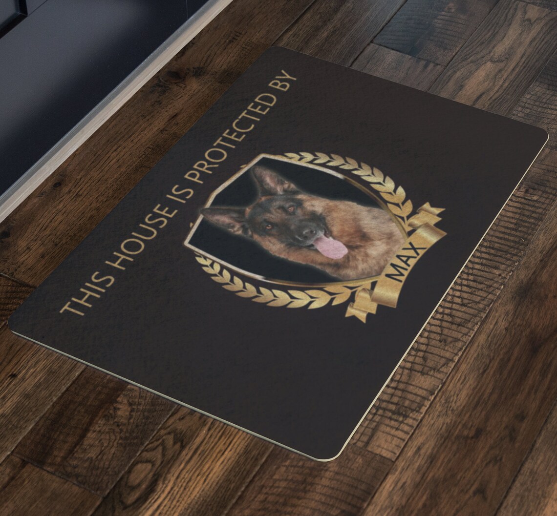 Custom German Shepherd Doormat Personalized Dog Photo Mat - Etsy