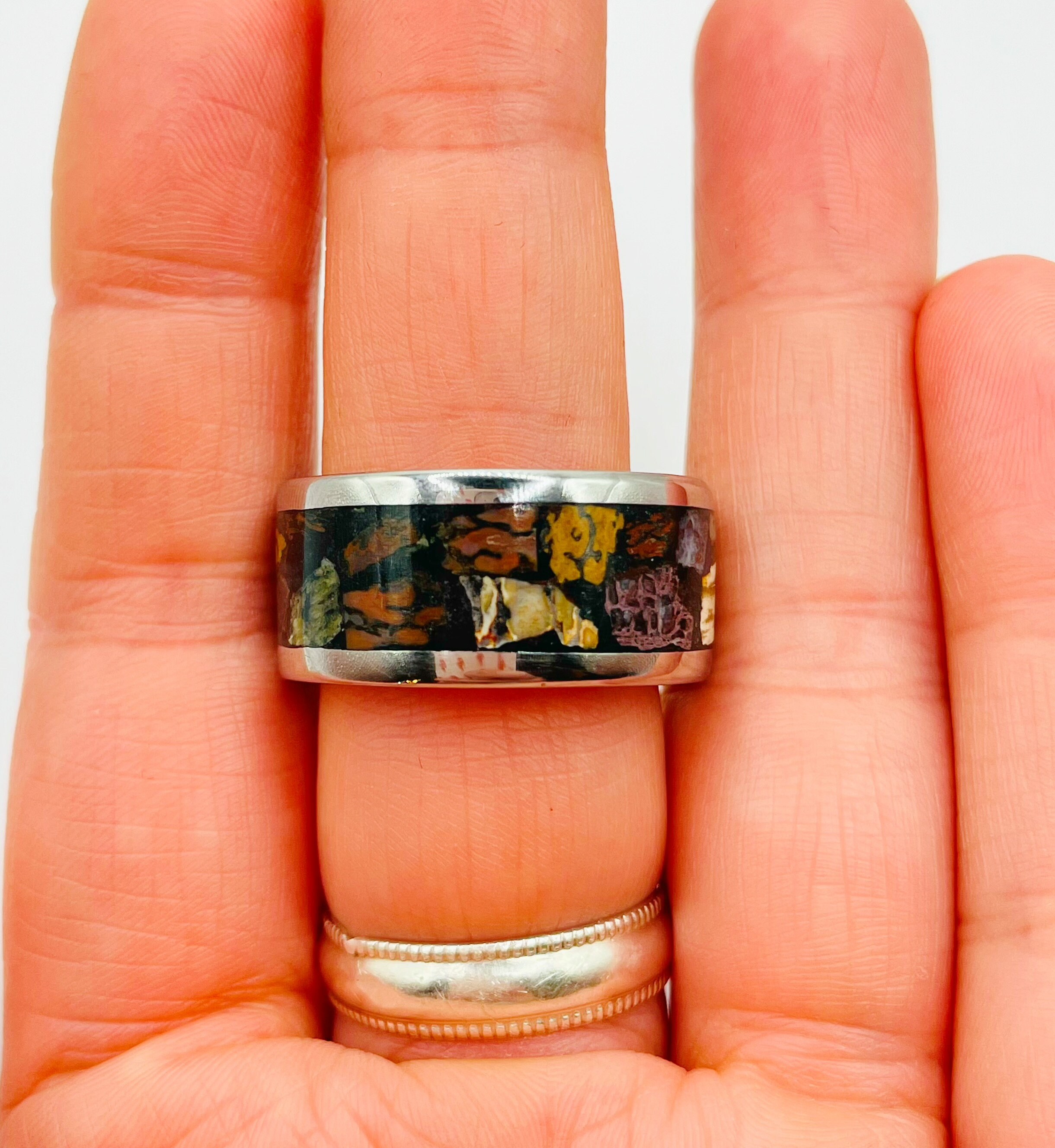 Authentic Dinosaur Bone Inlay Ring Size 12.5 - Etsy