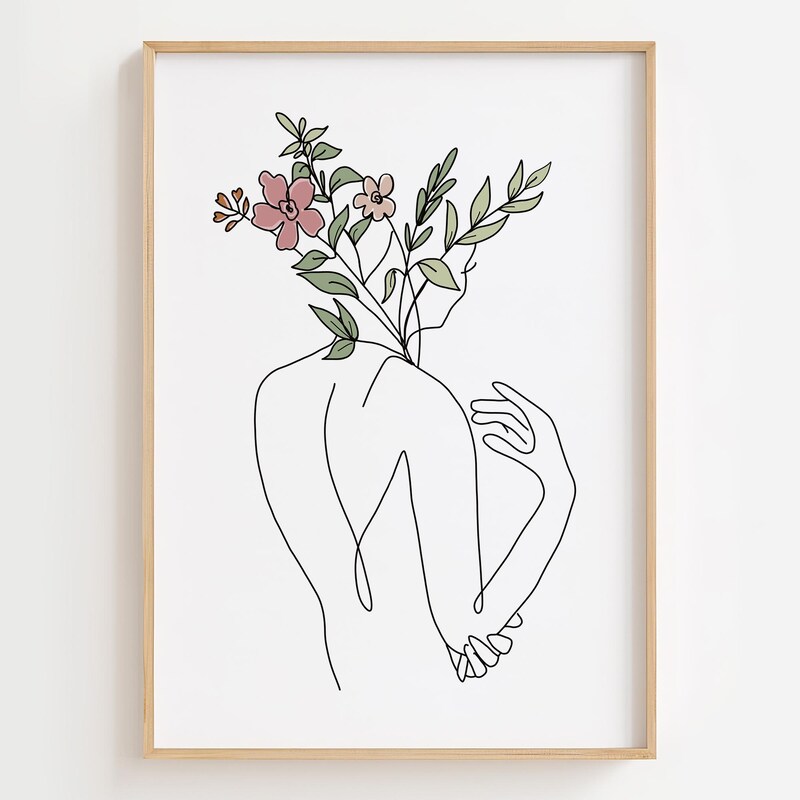 Woman Back Drawing - Etsy