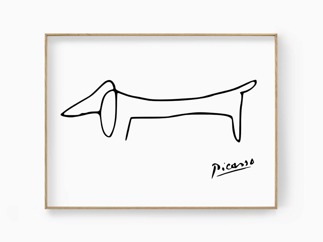 Buy Picasso Pig Line Art, Picasso Line Drawing, Picasso Animal Print ...