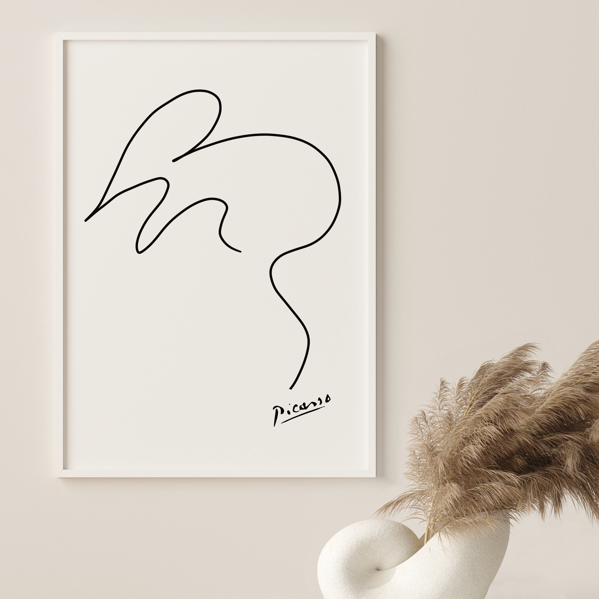 Picasso Mouse Poster Picasso Animal Print Picasso Line Drawing | Etsy