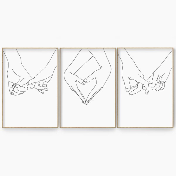 Hand Line Art - Etsy