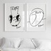 Set of 2 Picasso Owls Wall Art Picasso Animal Print Picasso - Etsy
