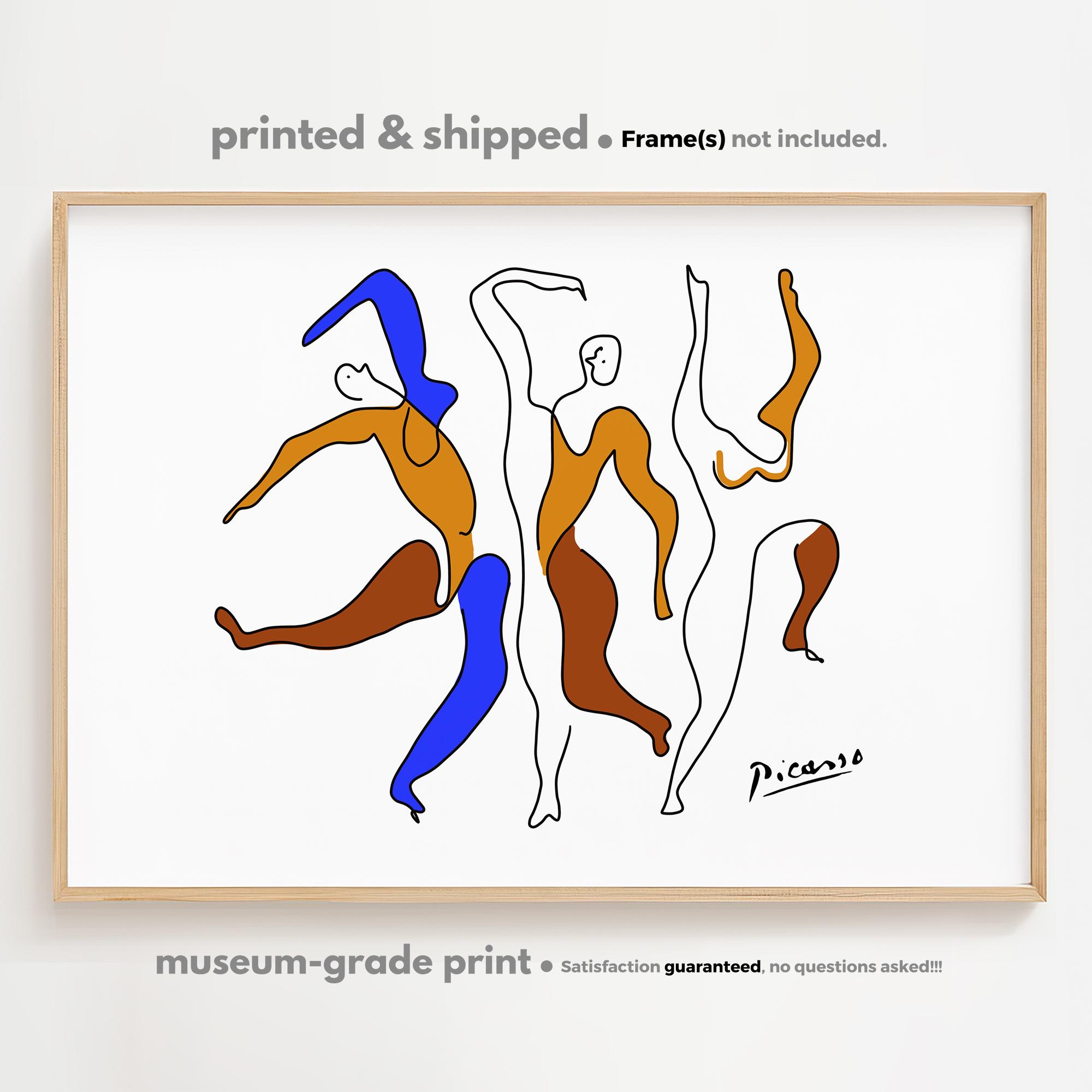 Picasso Abstract Dancers Art Print - Colorful Rhythmic Figure Line ...