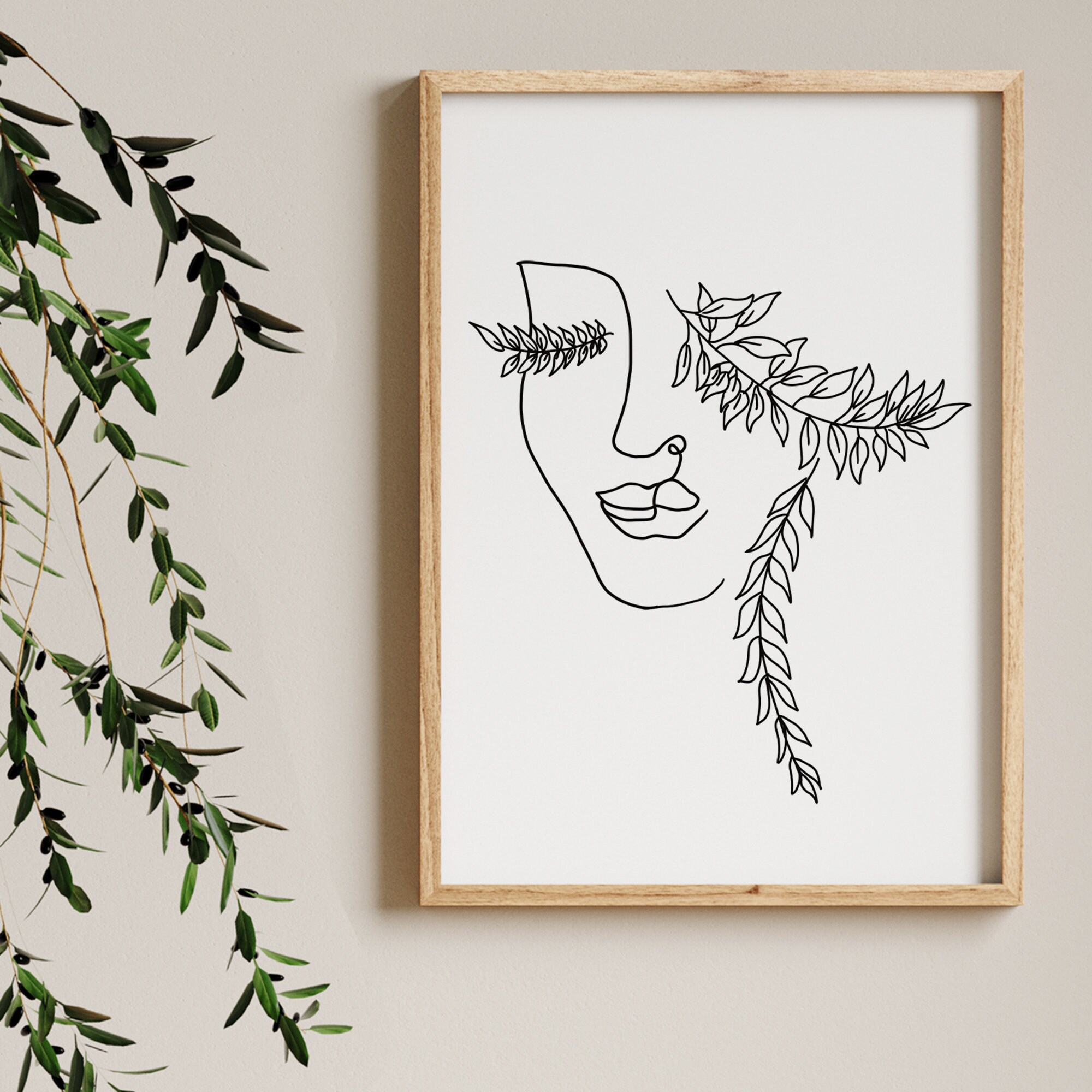 Eyelash Line Drawing Woman Face Line Art Lashes Art Print | Etsy