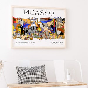 Pablo Picasso Guernica Poster Colorful Picasso Art One Line - Etsy
