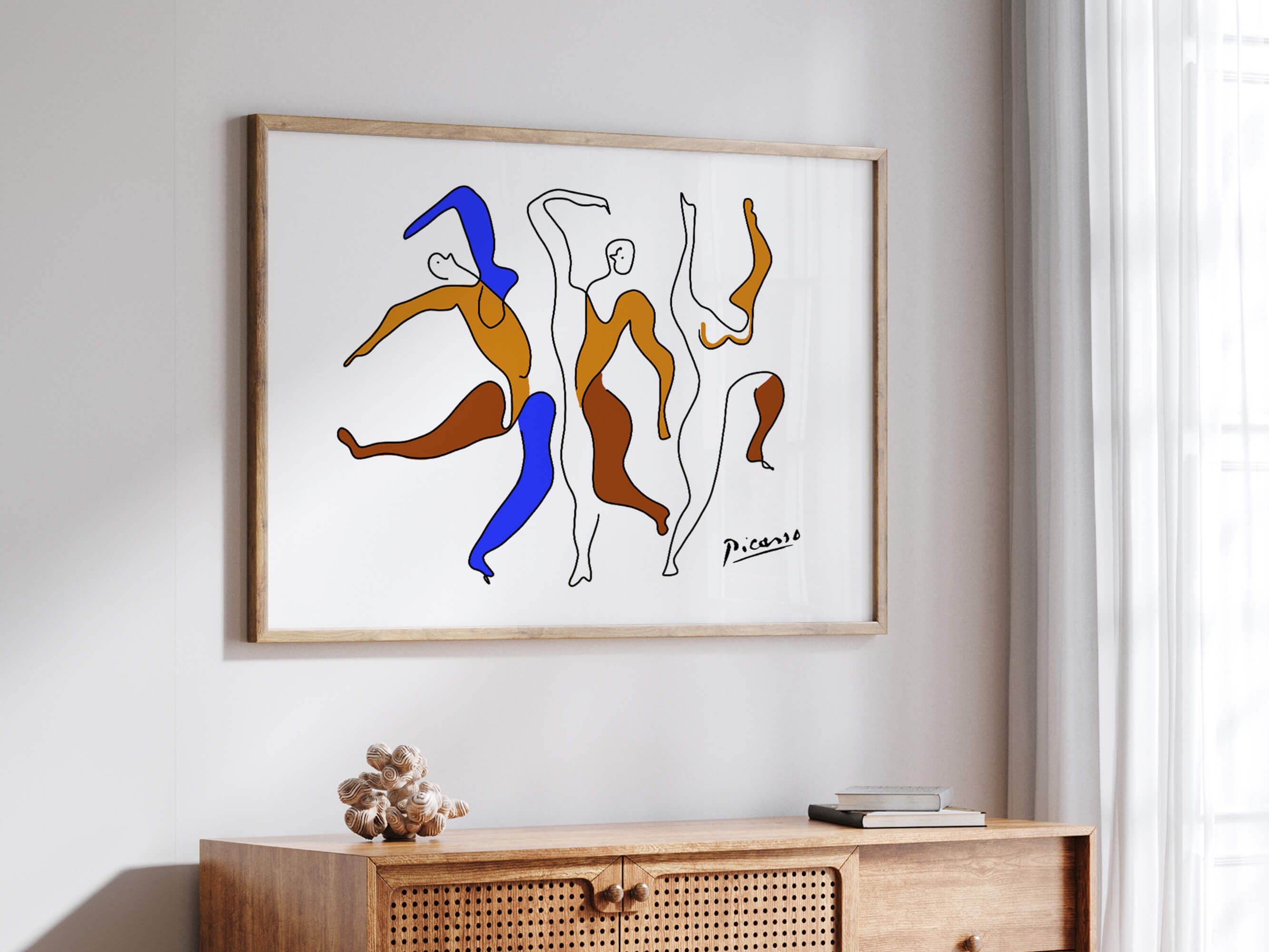 Picasso Abstract Dancers Art Print - Colorful Rhythmic Figure Line ...
