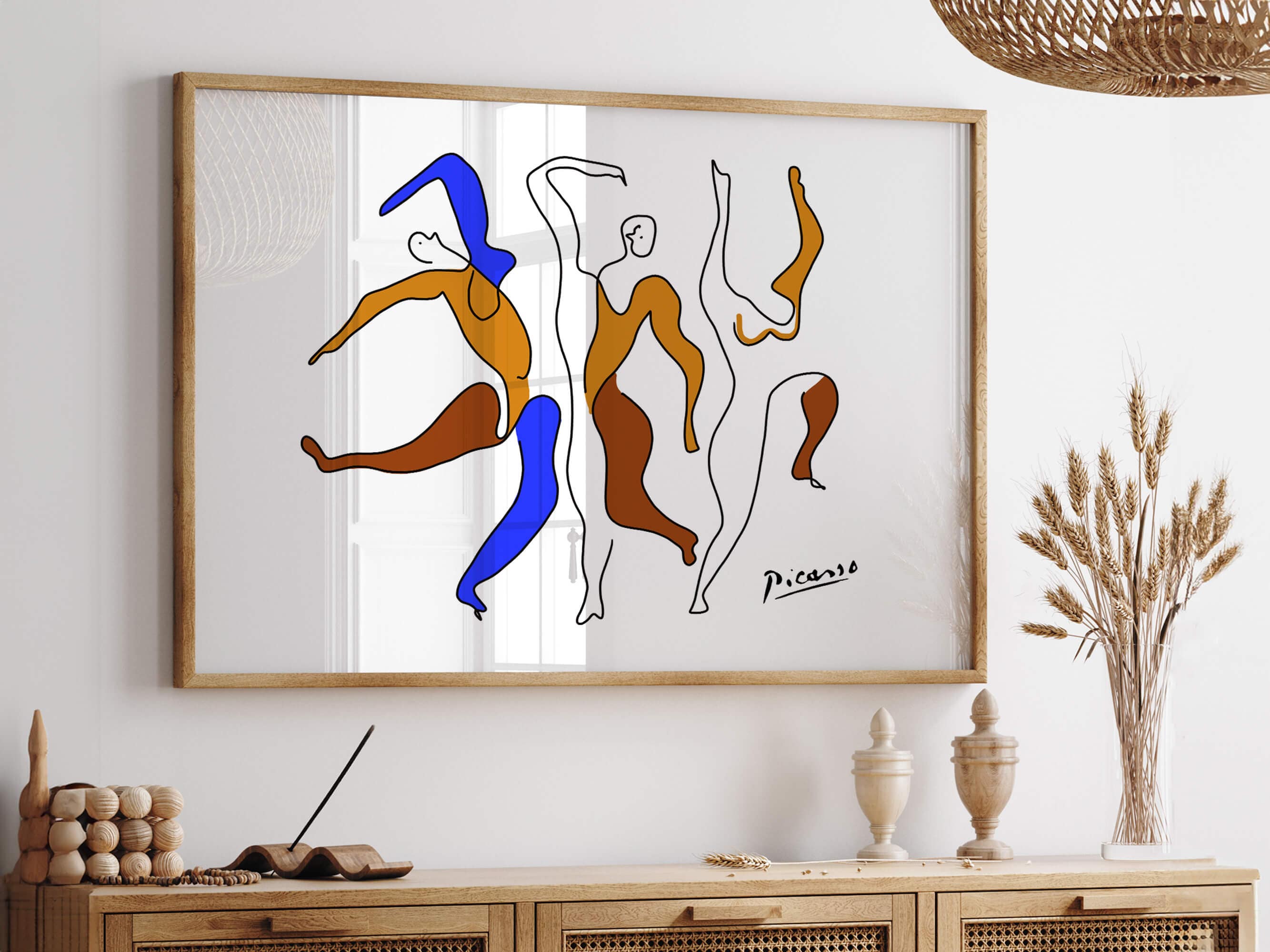 Picasso Abstract Dancers Art Print - Colorful Rhythmic Figure Line ...