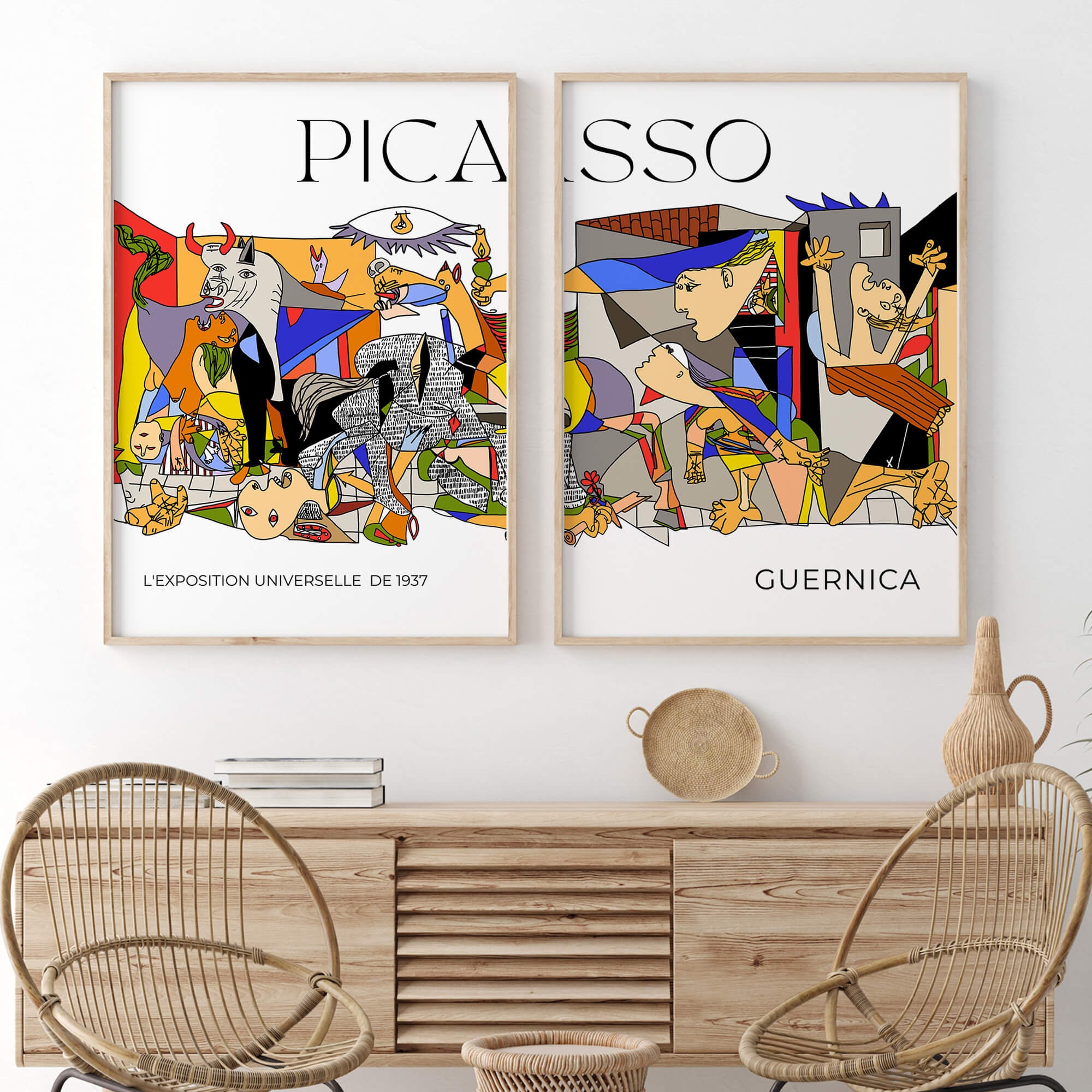 Picasso Guernica Print Set - Modern Exhibition Art Posters - Etsy