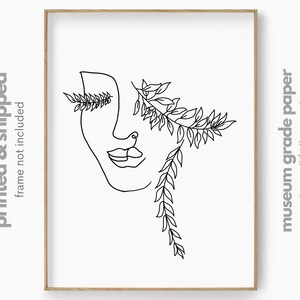 Eyelash Line Drawing Woman Face Line Art Lashes Art Print - Etsy