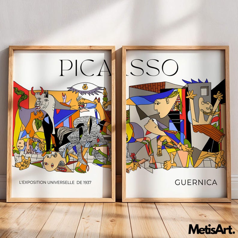 Colorful Picasso Guernica Art Print: Modern Exhibition Artwork - Etsy
