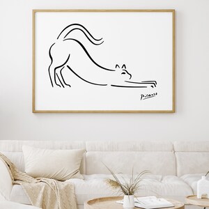 Pablo Picasso Cat Sketch Print, Picasso Cat Wall Art, Picasso Cat ...