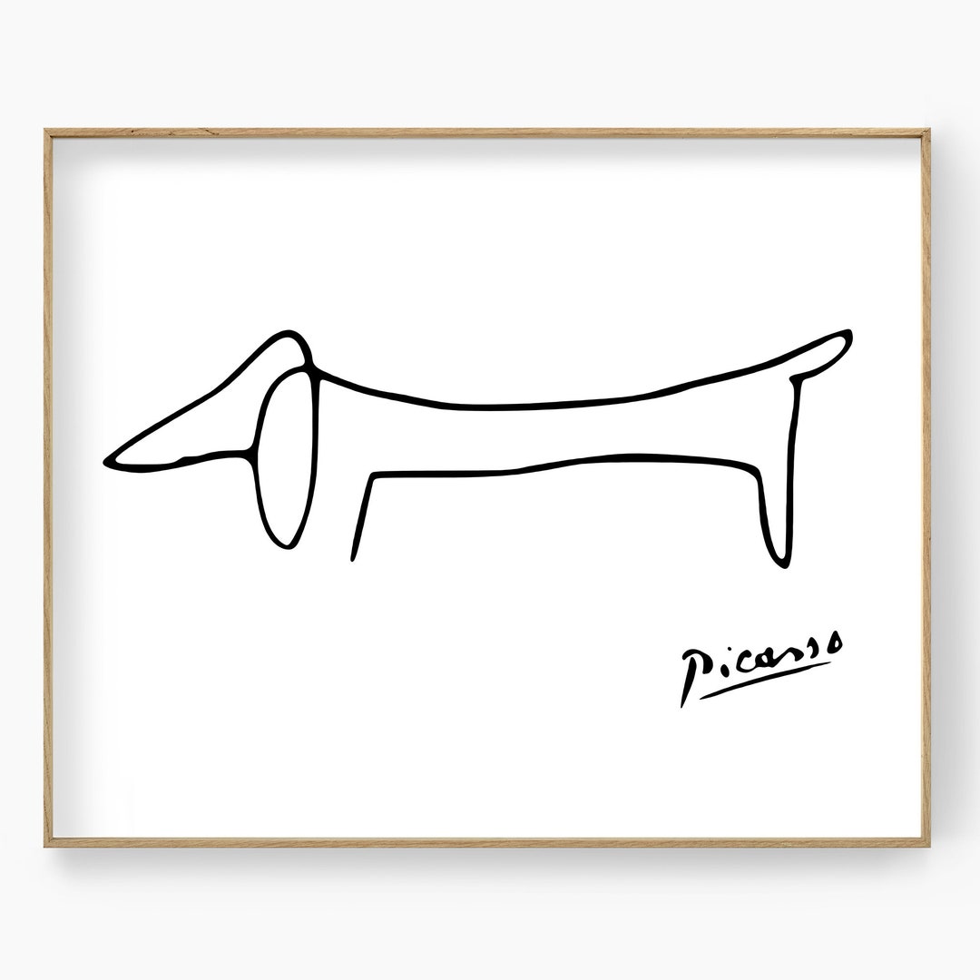 Picasso Dog Print Picasso Animal Art Picasso Line Drawing - Etsy UK