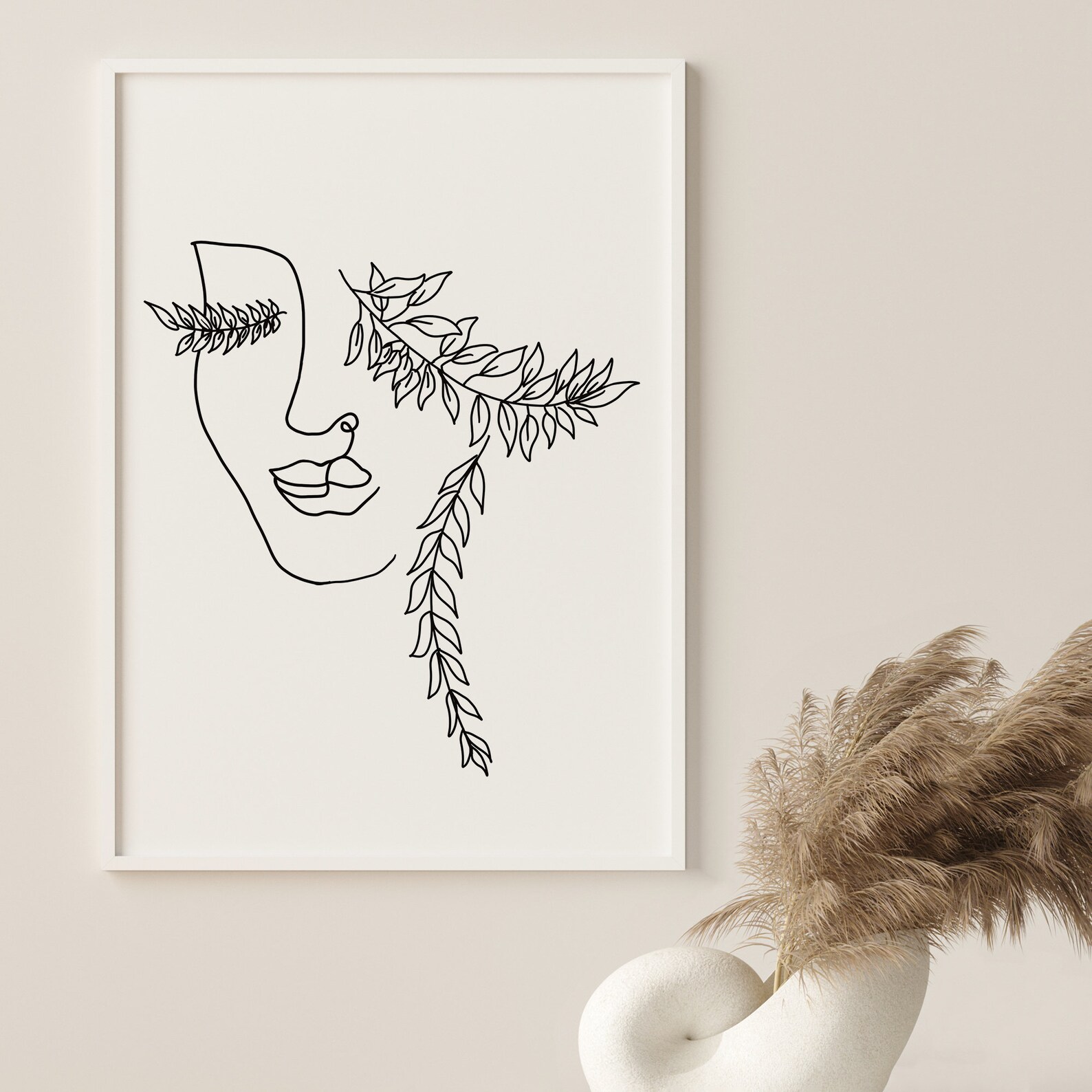 Eyelash Line Drawing Woman Face Line Art Lashes Art Print | Etsy