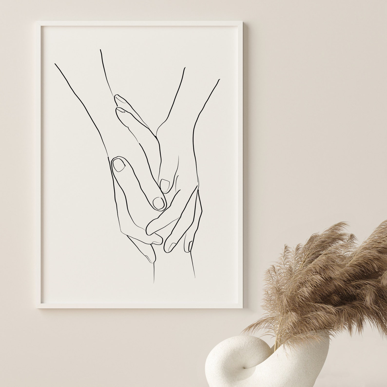 Woman Hands Print Hands Line Art Printable Abstract Hands | Etsy