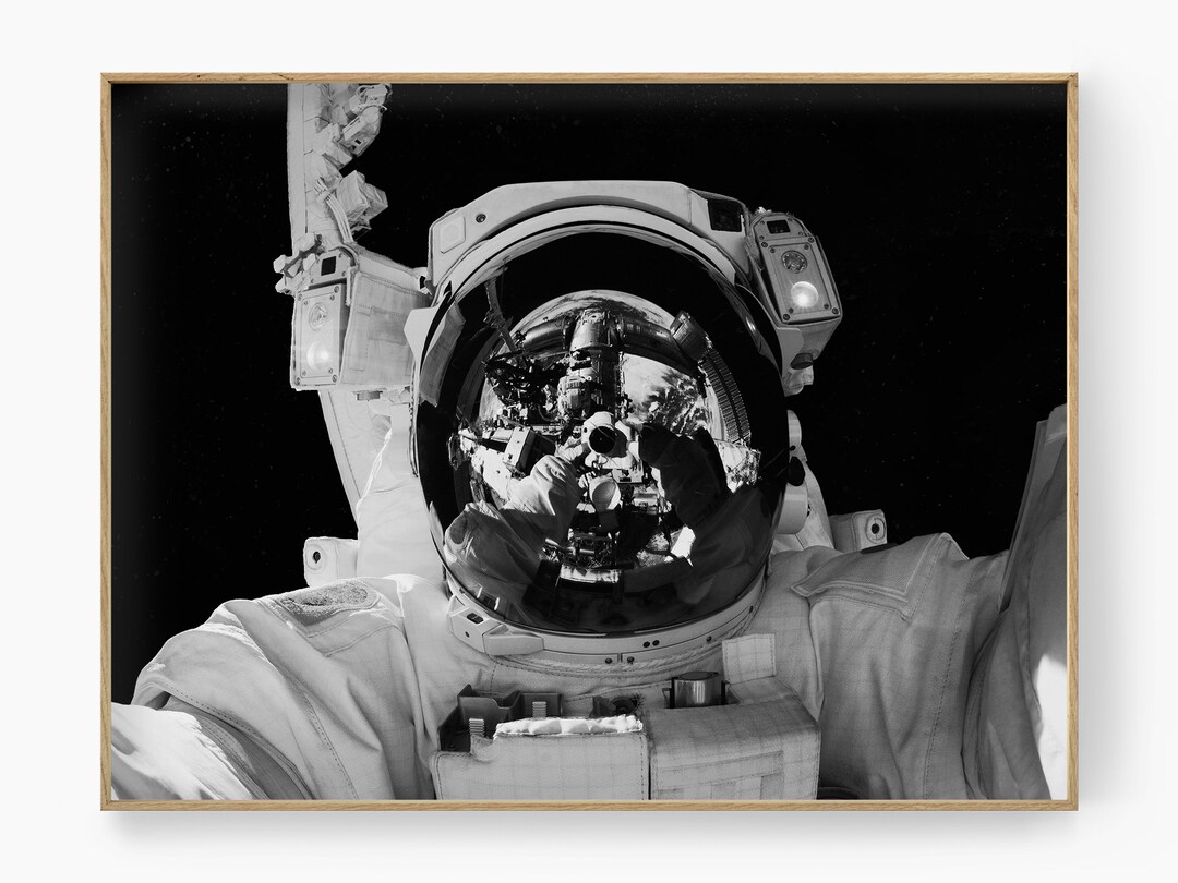 Black and White Space Wall Art Nasa Wall Art Astronaut - Etsy